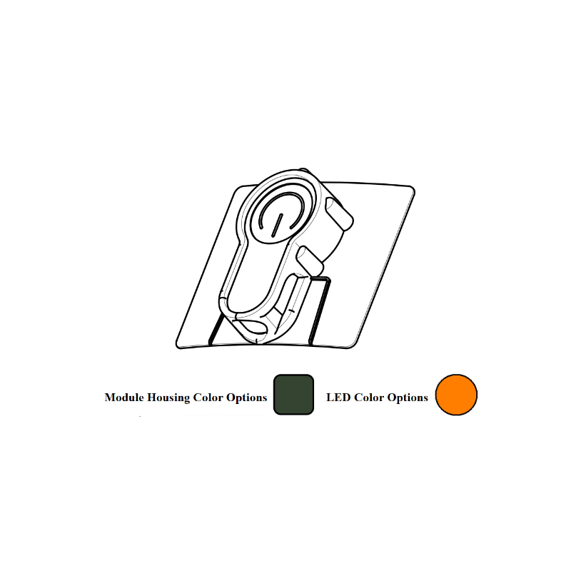 LITEBUCK Velcro Hook Led Base Strobe Light (OD, Orange LED)