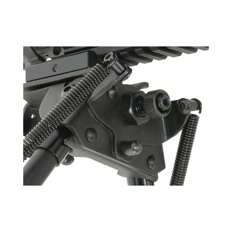 ADJUSTABLE BIPOD WITH RIS MOUNT ADAPTER - BLACK