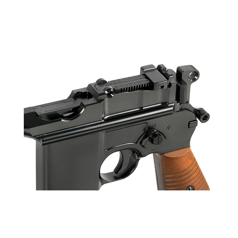 MAUSER C96 "BROOMHANDLE" M712 PISTOL REPLICA W/ SHOULDER STOCK [WE]