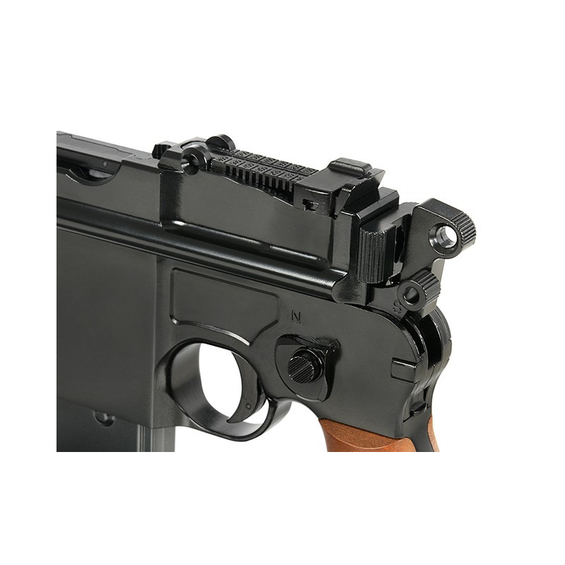 MAUSER C96 "BROOMHANDLE" M712 PISTOL REPLICA W/ SHOULDER STOCK [WE]