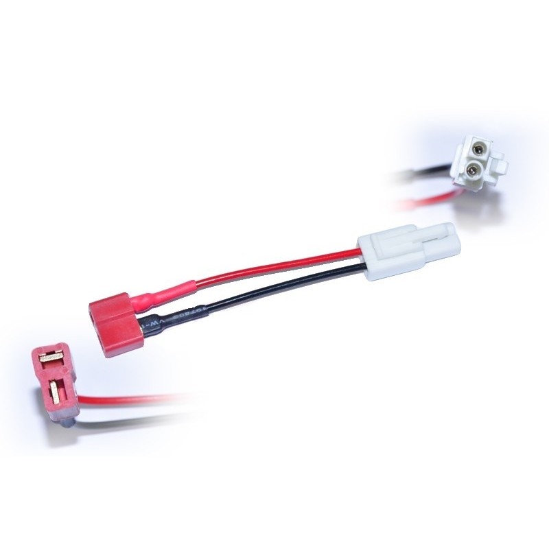 Battery Wire Plug Converter T-shape (female) - mini male plug